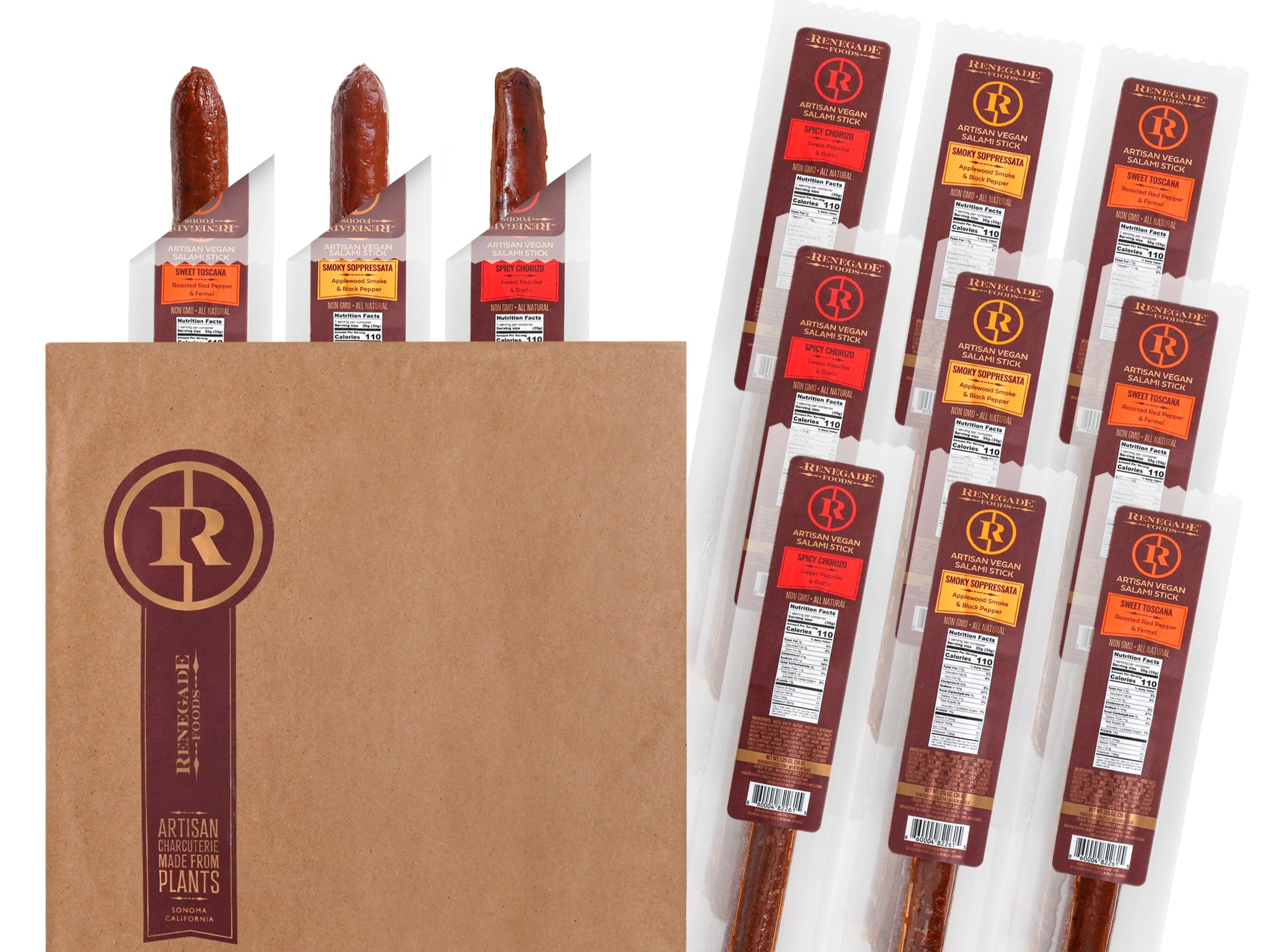 New! Italian/Spanish Salami Stick 9-Pack– Renegade Foods