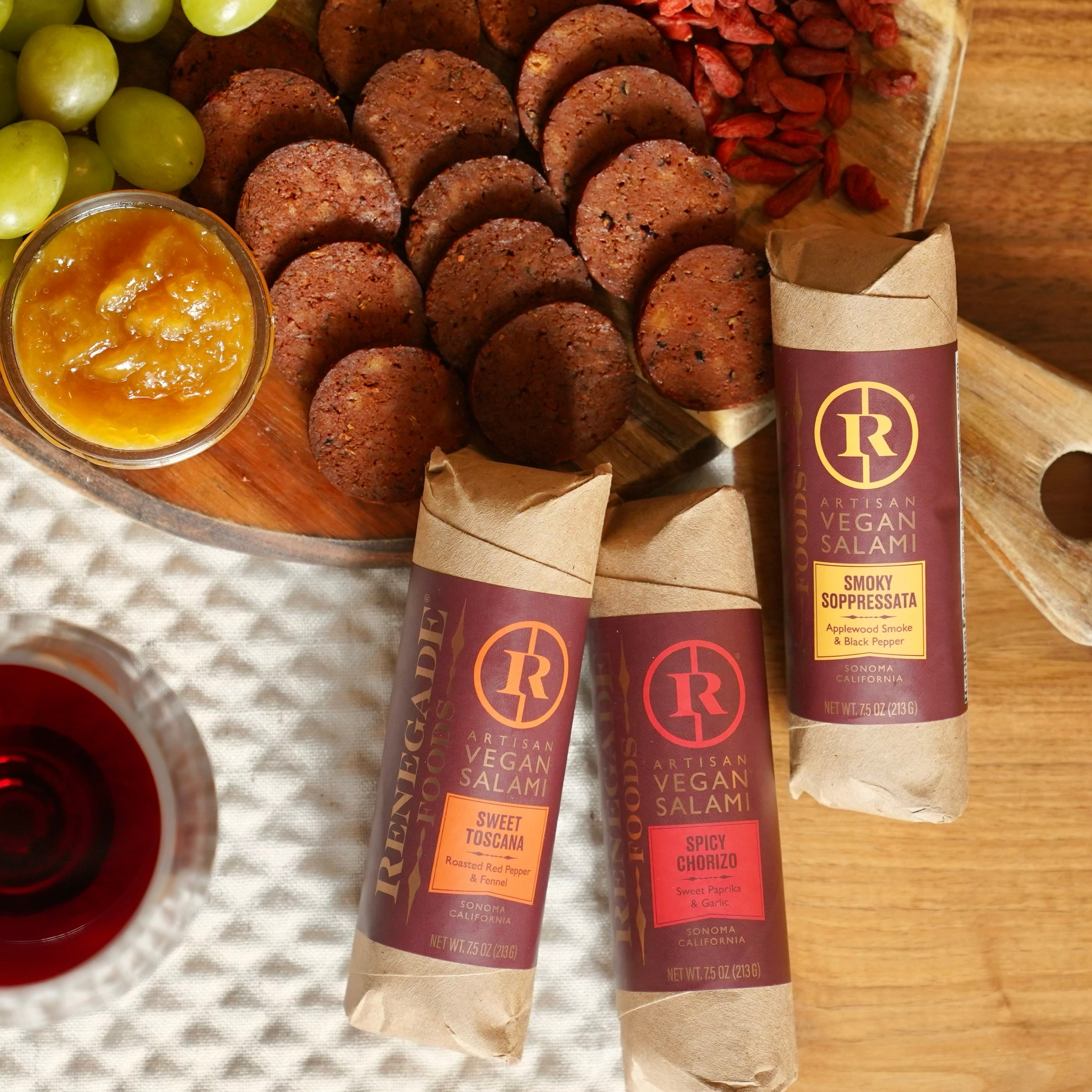 Renegade Foods | Plant-Based Salami Sampler 3-Pack
